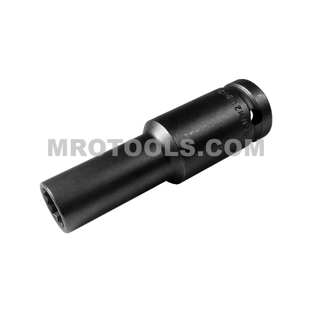 Apex 10MM55-D 10mm Extra Long Impact Socket, Thin Wall, 1/2'' Square Drive
