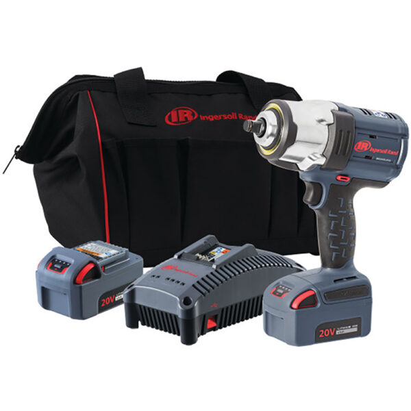 Ingersoll Rand W7152-K22 IQV20 Cordless High-Torque Impact Wrench and 2 ...